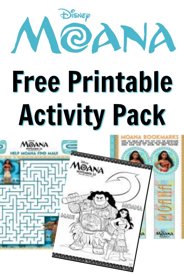 Free Printable Moana Activity Pack